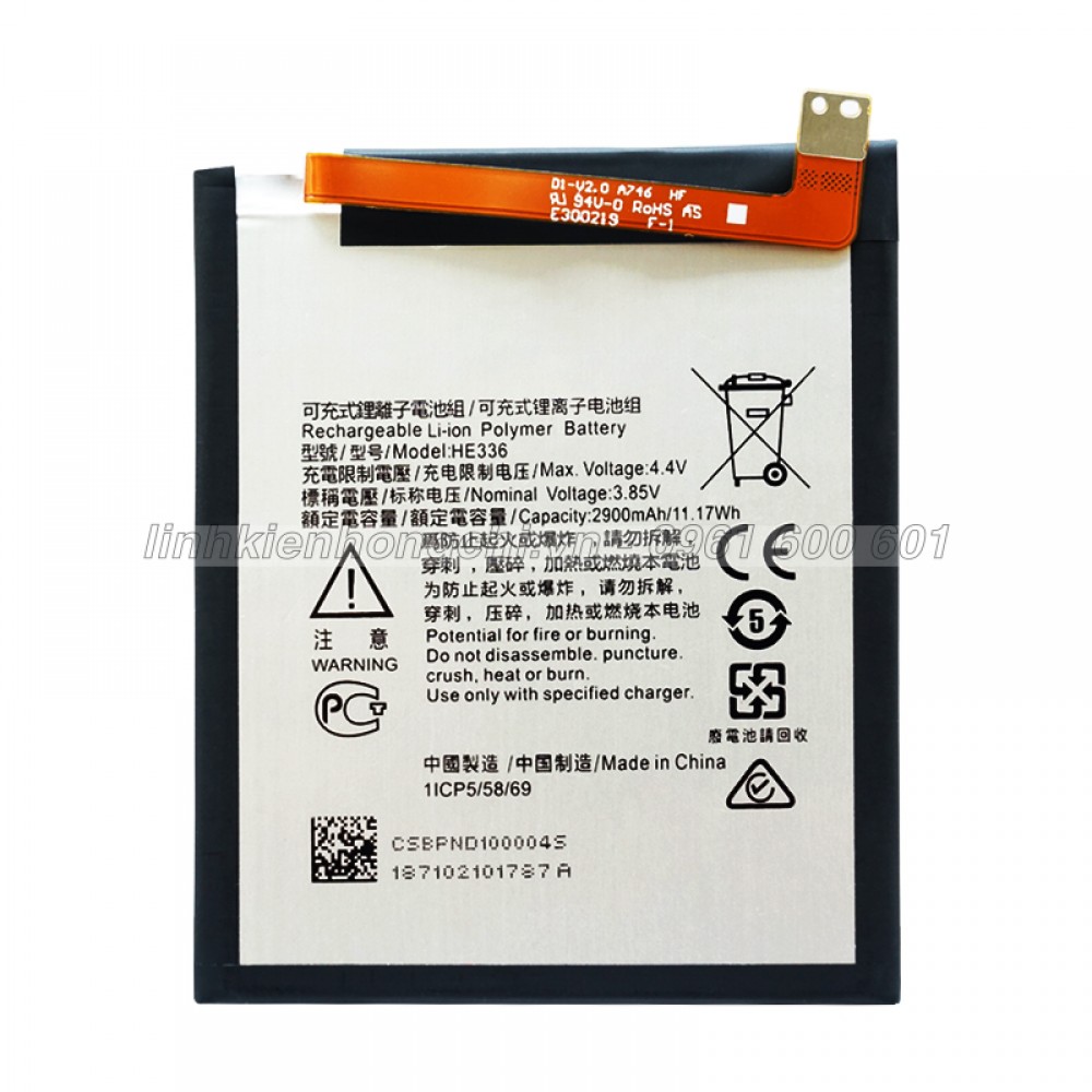 Pin Nokia 3.1 TA-1063 TA-1057 2900mAh Zin chính hãng