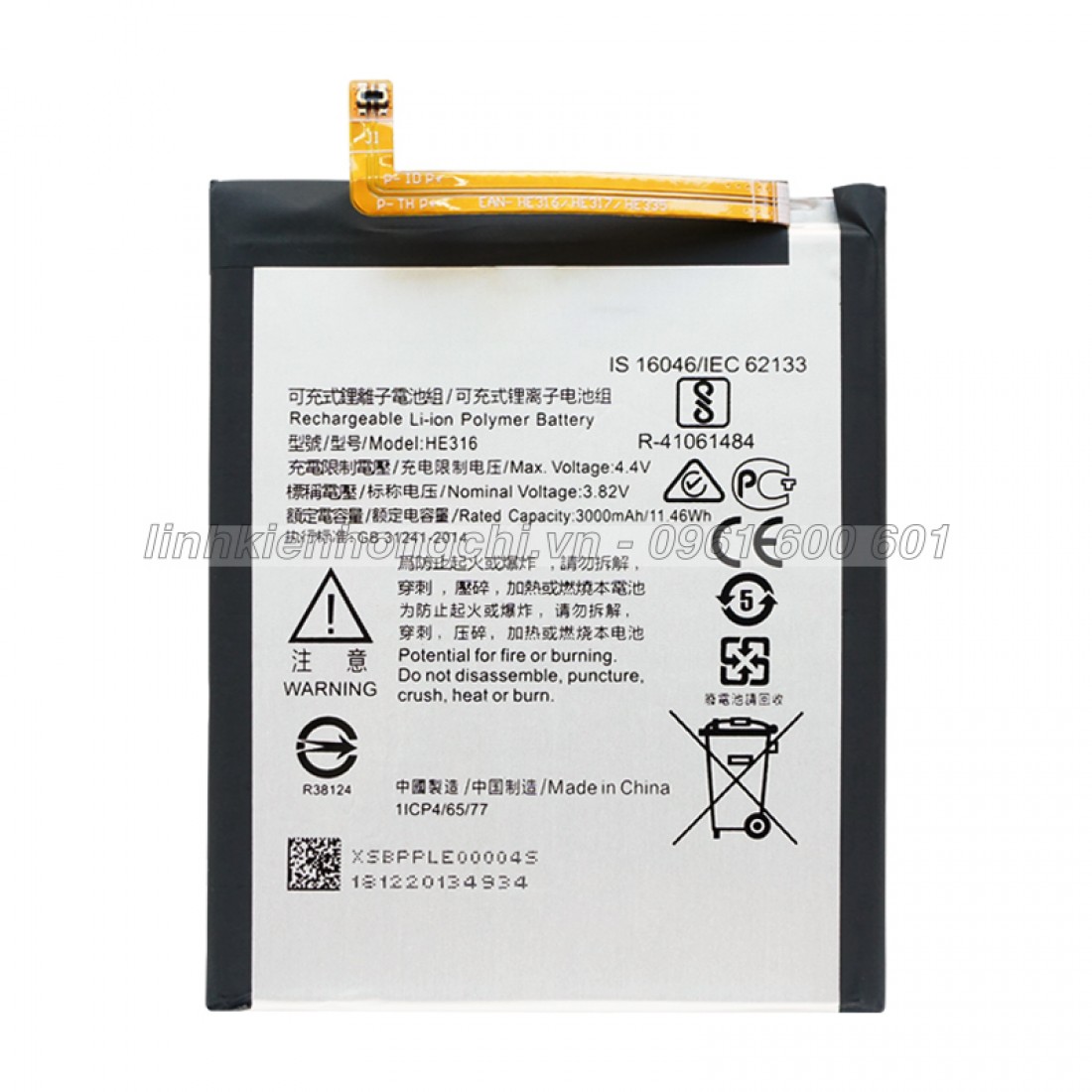 Pin Nokia 6 TA-1021 TA-1033 Zin Chính Hãng Giá Tốt Uy Tín