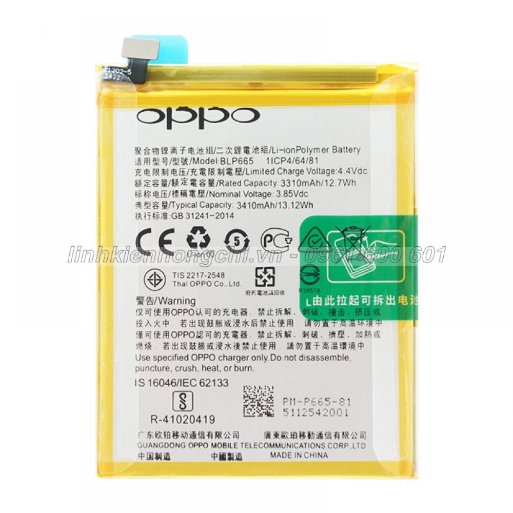 Pin Oppo F7 Youth CPH1859 (BLP665) 3410mAh Zin
