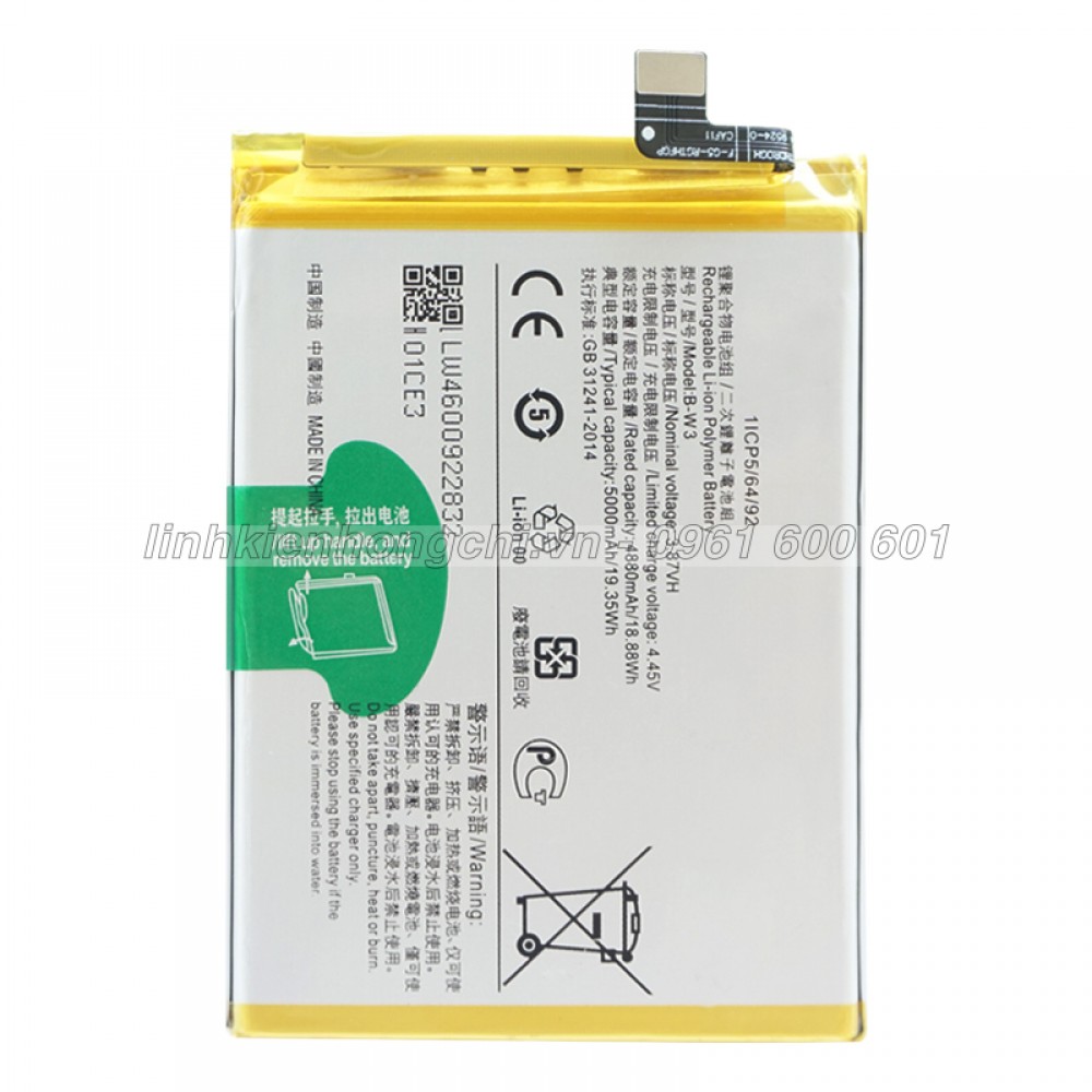 Pin Vivo Y22s V2206 (B-W3) 5000mAh Zin chính hãng