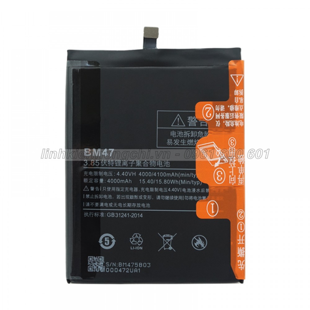 Pin Xiaomi Redmi 3 (BM47) 4100mAh Zin chính hãng